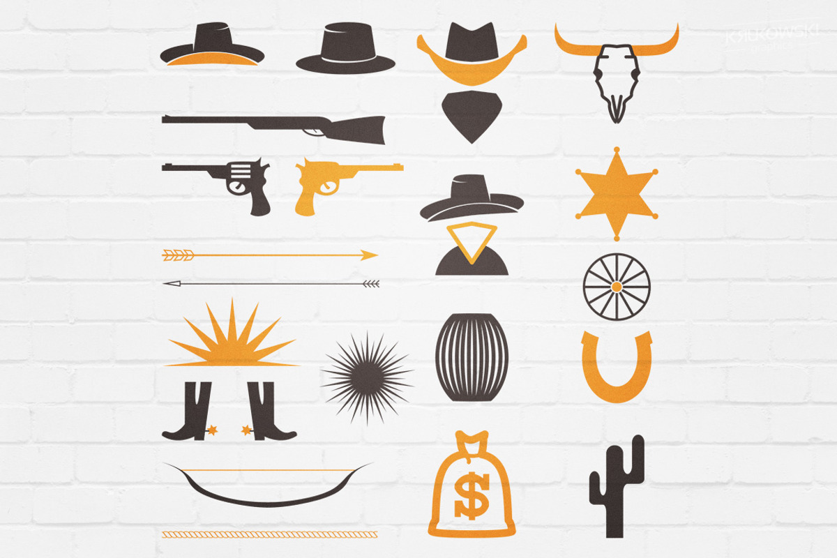 Wild West Country Badges Logos, a Branding & Logo Template by Krukowski ...