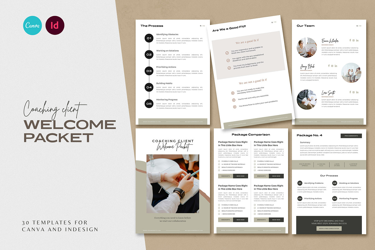 Coaching Client Welcome Kit, a Marketing Template by AndrewPixel