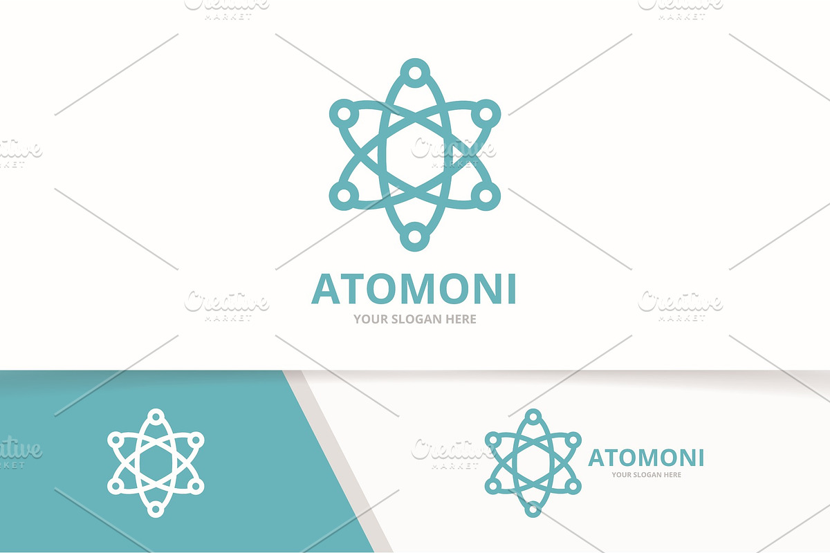 Vector atom logo combination., a Branding & Logo Template by GraphiShop