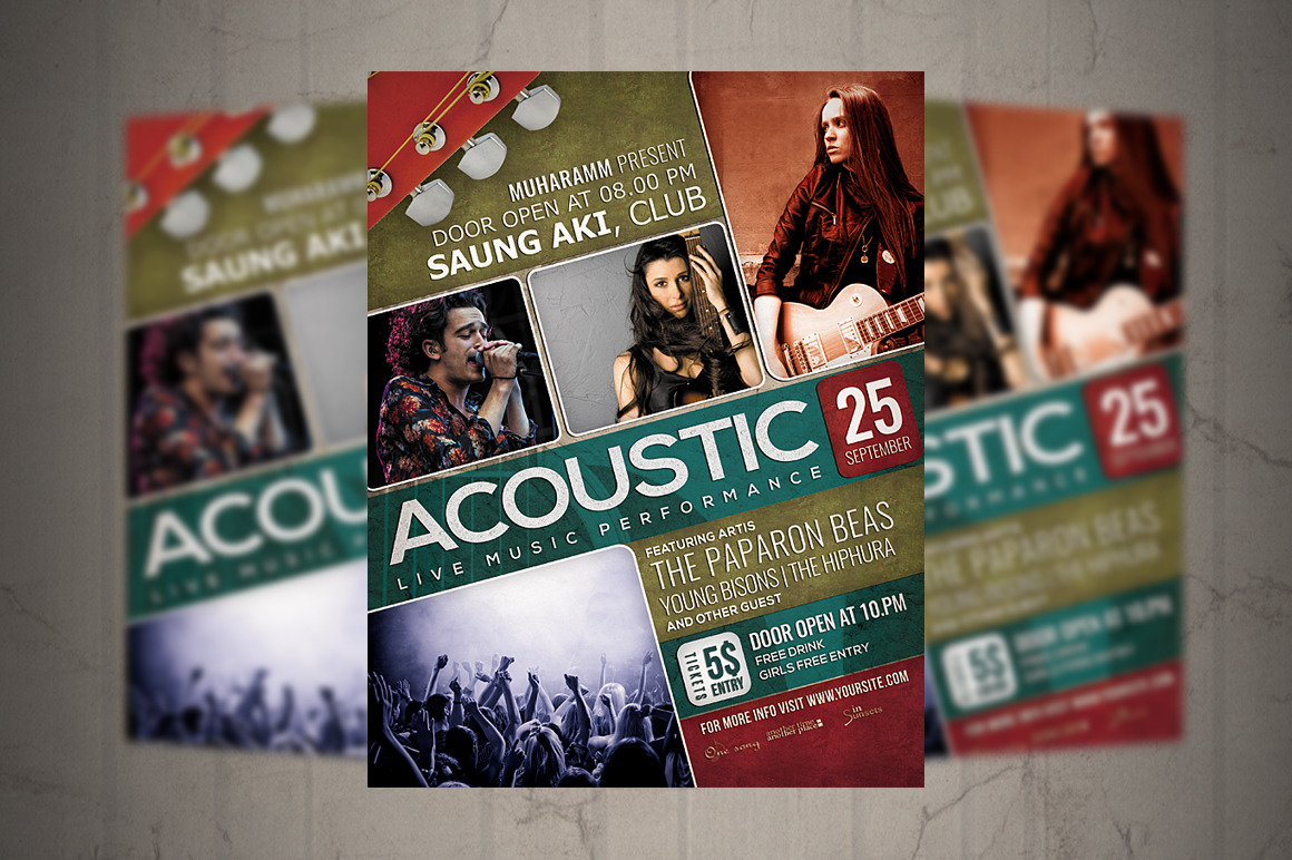 Acoustic Flyer / Poster, a Flyer Template by Septian
