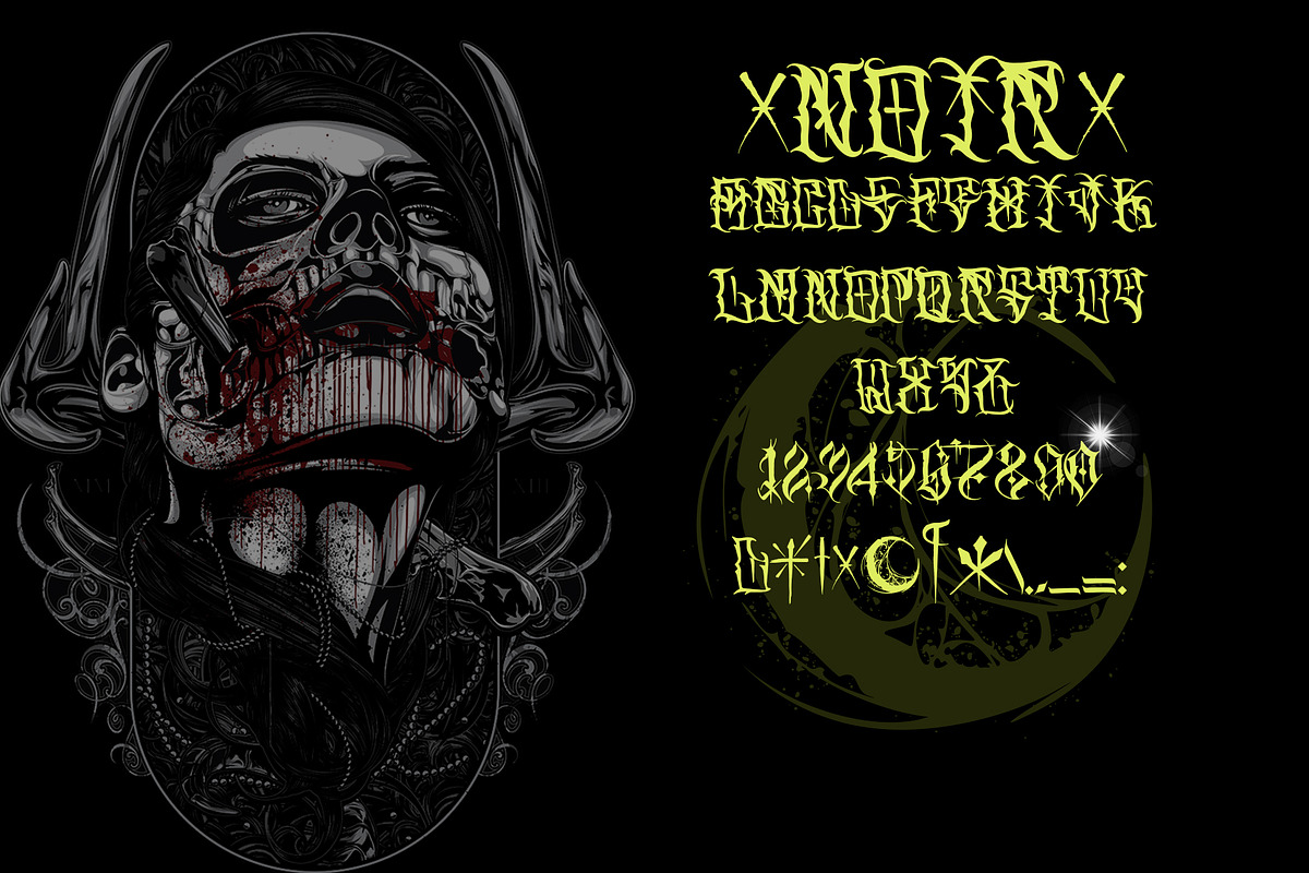Noir handmade custom font, a Font by Studio.Valhalla