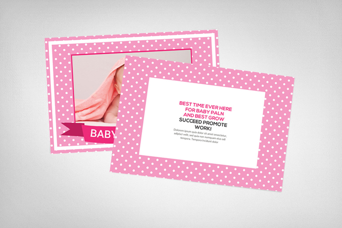 Baby Birth Card, a Card Template by graphicforest