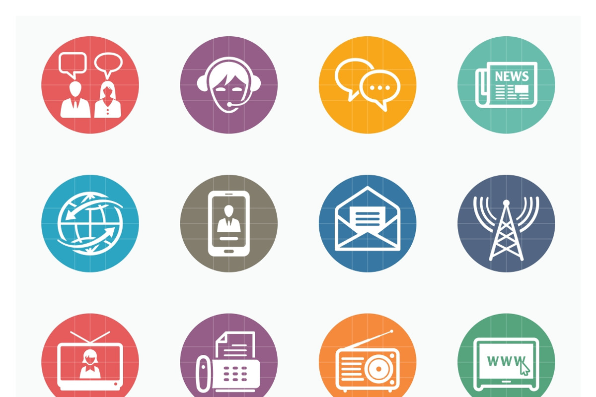 Communication Icons Set 2 | Colored, an Icon by introwiz1