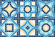 Ancient mosaic tile pattern, a Pattern Graphic by incomible
