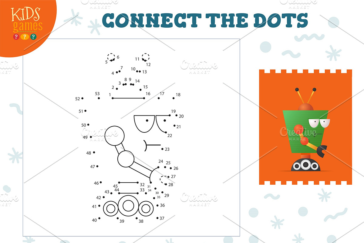 Connect the dots mini game vector, an Education Illustration by Darth ...