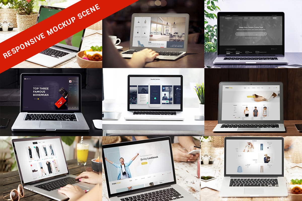 Multi Device Mockup Scene Creator, a Books & Magazine Mockup by ...