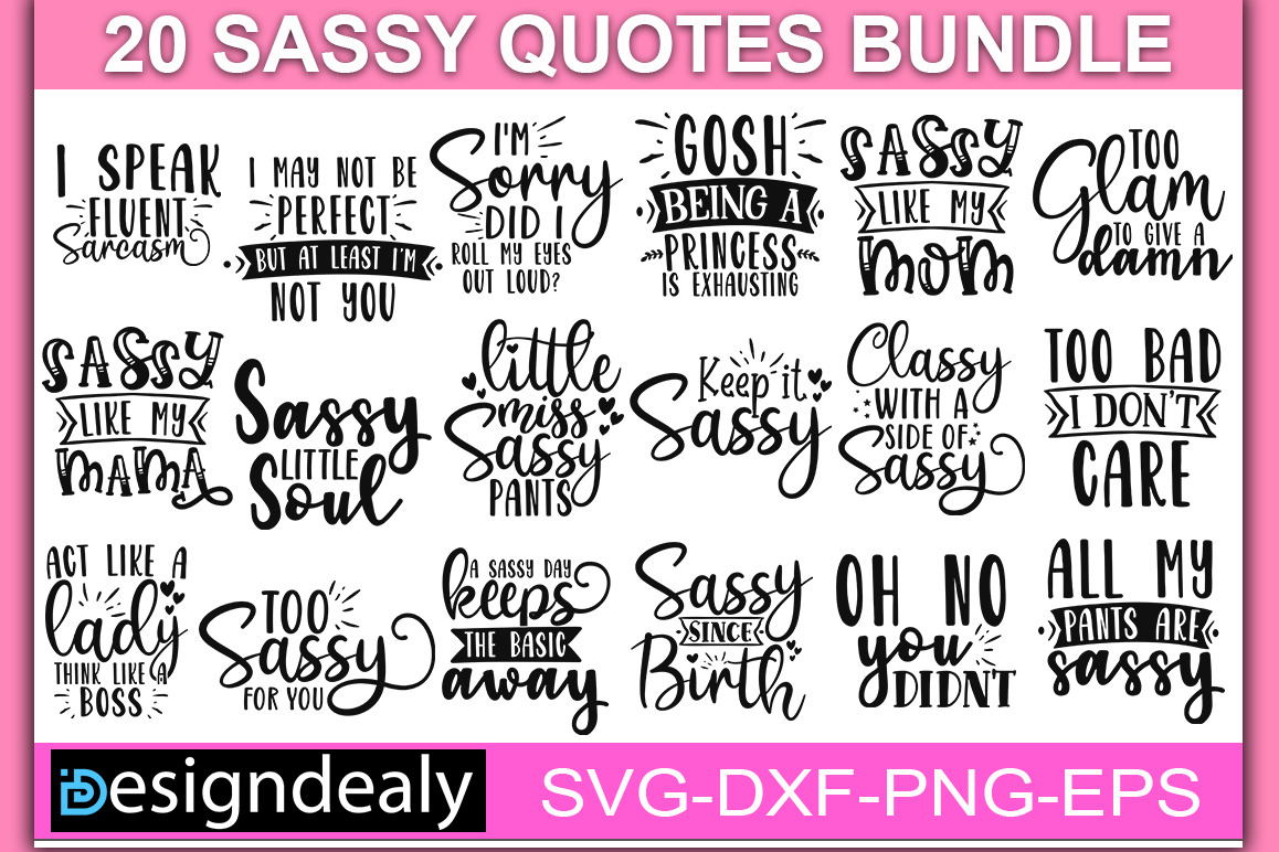 20 Sassy SVG Design Bundle, an Education Illustration by DESIGNAVO