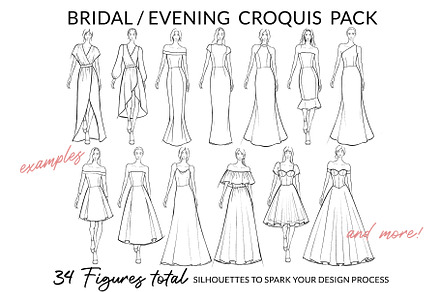 Sale- Female Fashion Croquis Bundle, an Illustration by Art by Lin