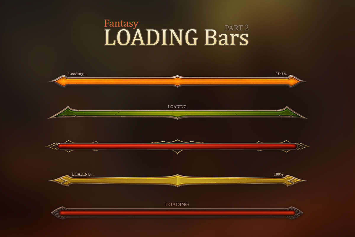 Fantasy Loading Bars 2, a Graphic by EvilSystem