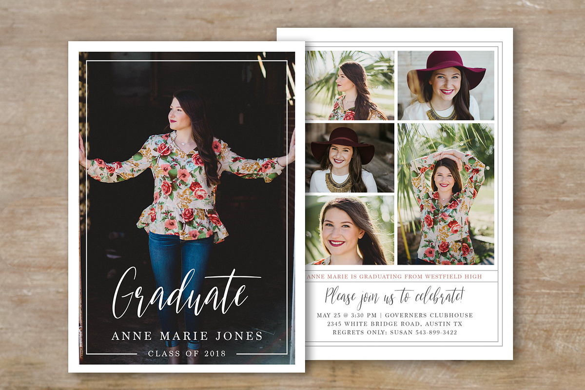 Senior Graduation Card, a Card Template by Sweet Little Muse