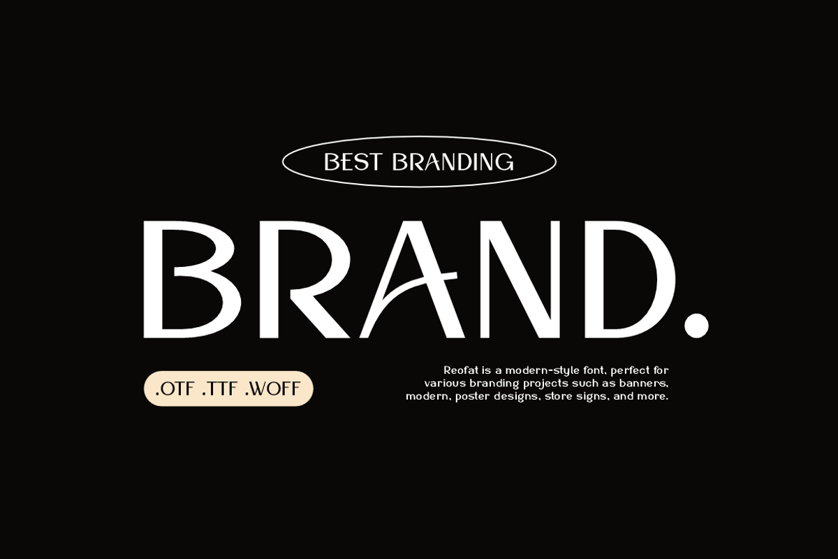 Reofat - Brand Logo Font, a Sans Serif Font by Iqsiart Studio