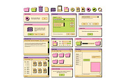 Web ui. 90s layout screen elements, a Background Graphic by Onyx