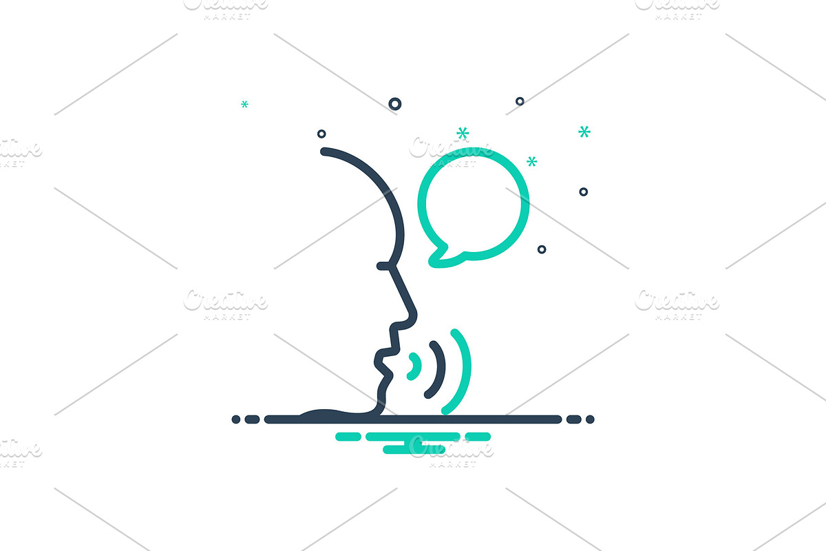 Say tell speak icon, an Icon by Creative priyanka | Creative Market