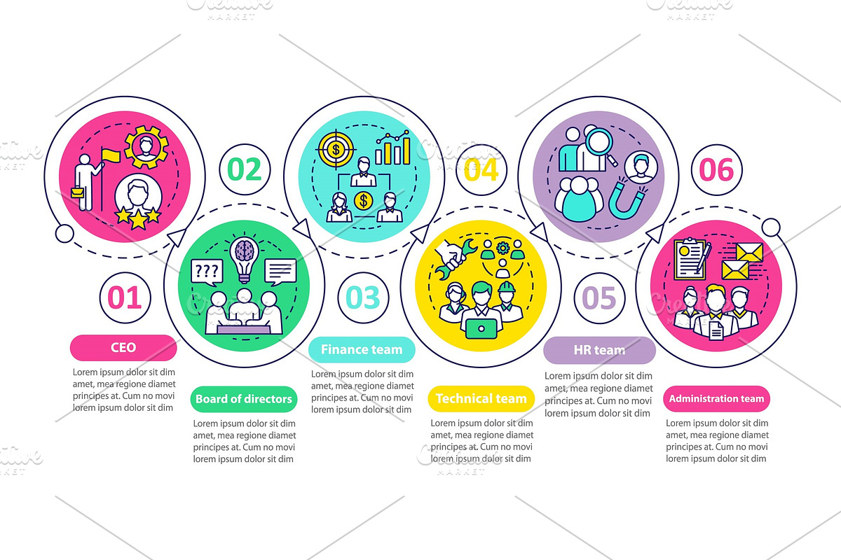 Company staff vector infographic, a Templates & Theme by IMG visuals icons