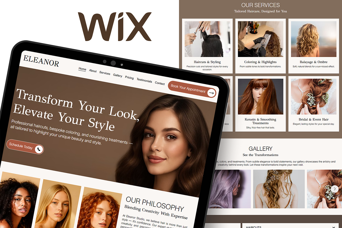 Hair Studio Wix Studio Website, a Wix Template by Kitteeh