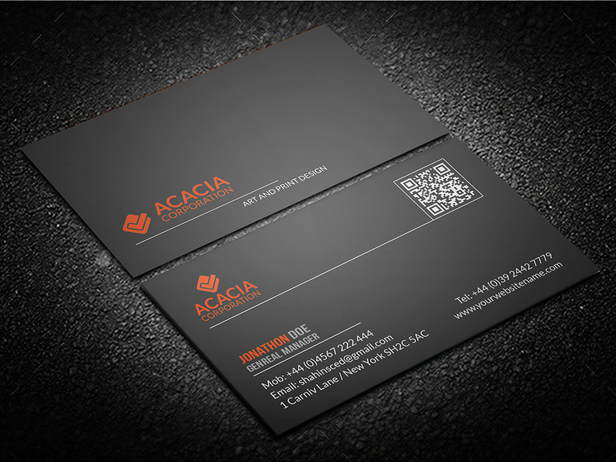 Double Sided Business Card, a Business Card Template by DesignGhar