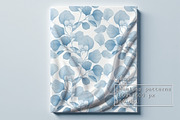 Blue monochrome seamless patterns, a Pattern Graphic by Gribanessa