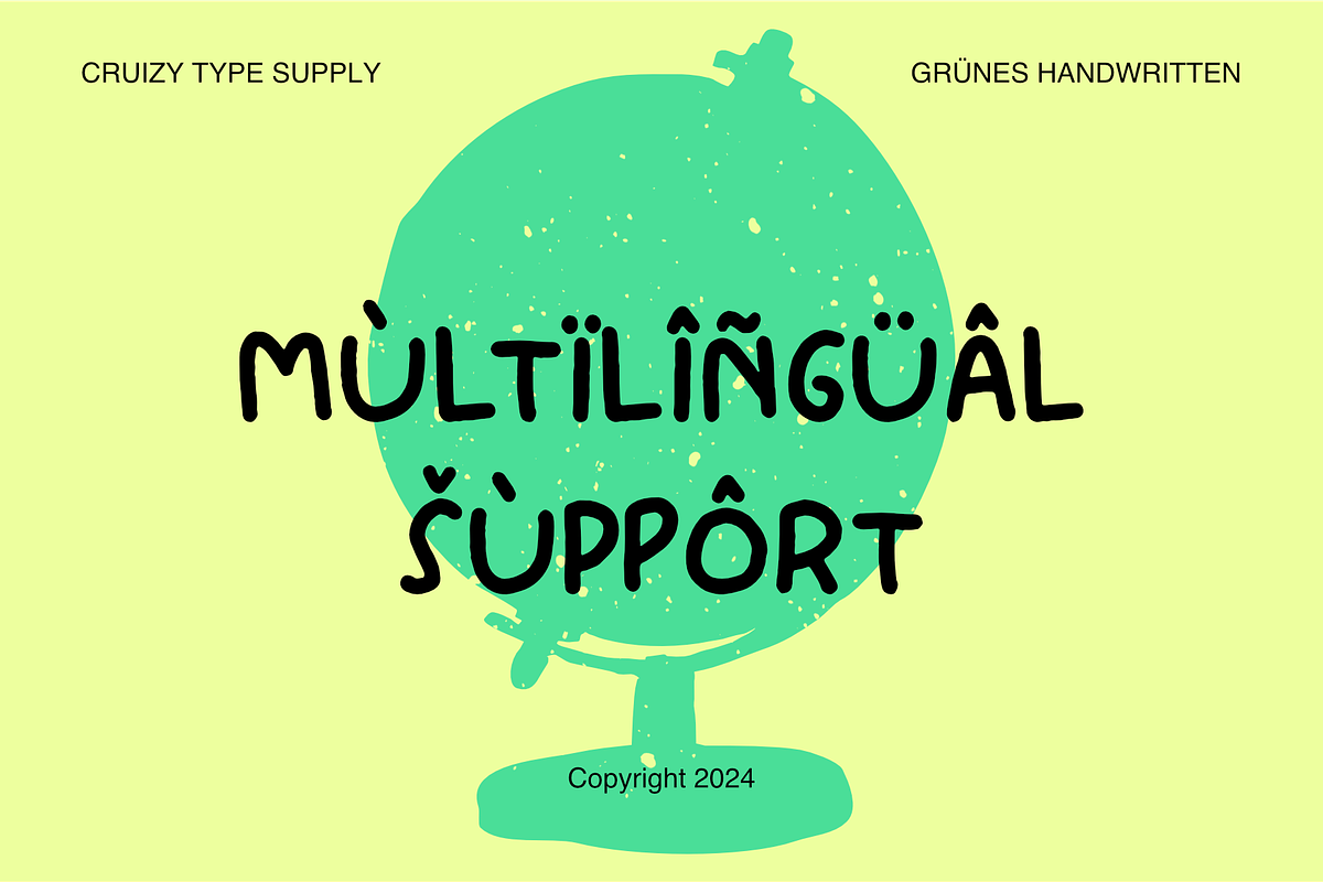 Grunes - Handwritten Display Font, a Handwritten Font by Cruizy & Co