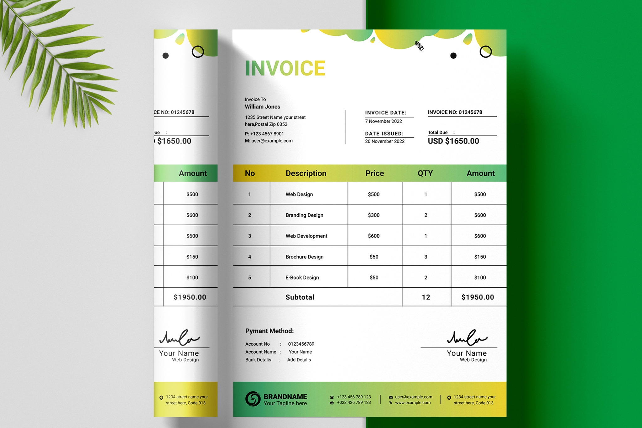 Invoice Template | Creative Market