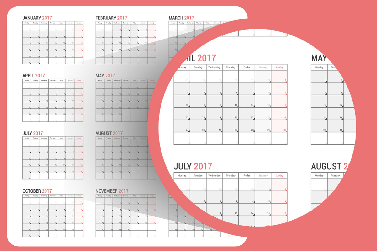Calendar 2017 Planner Design, a Stationery Template by WORAKAMON Design ...