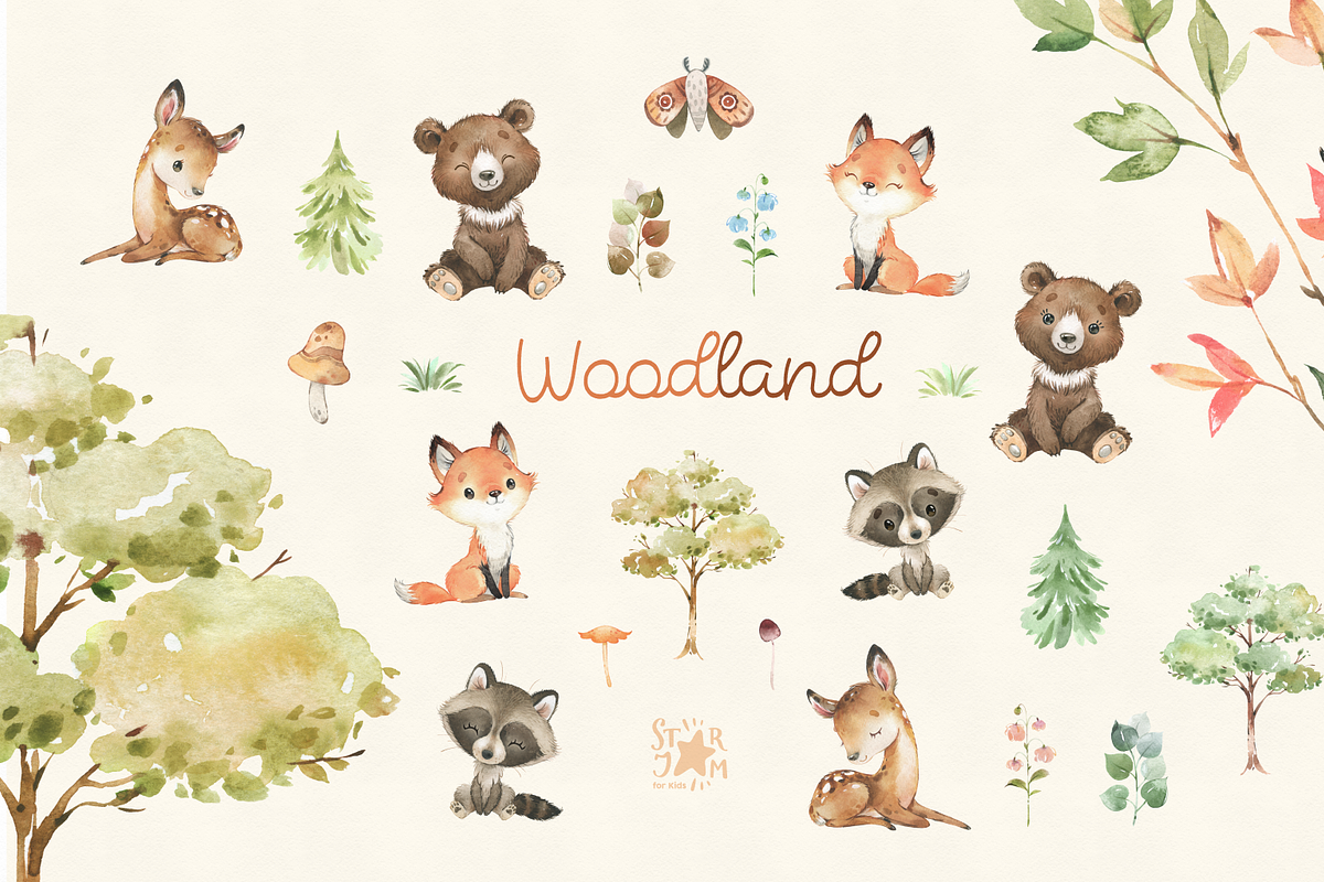 Woodland. Animal Collection, an Animal Illustration by StarJam