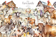 Farm Bundle, an Animal Illustration by TheCuteShop