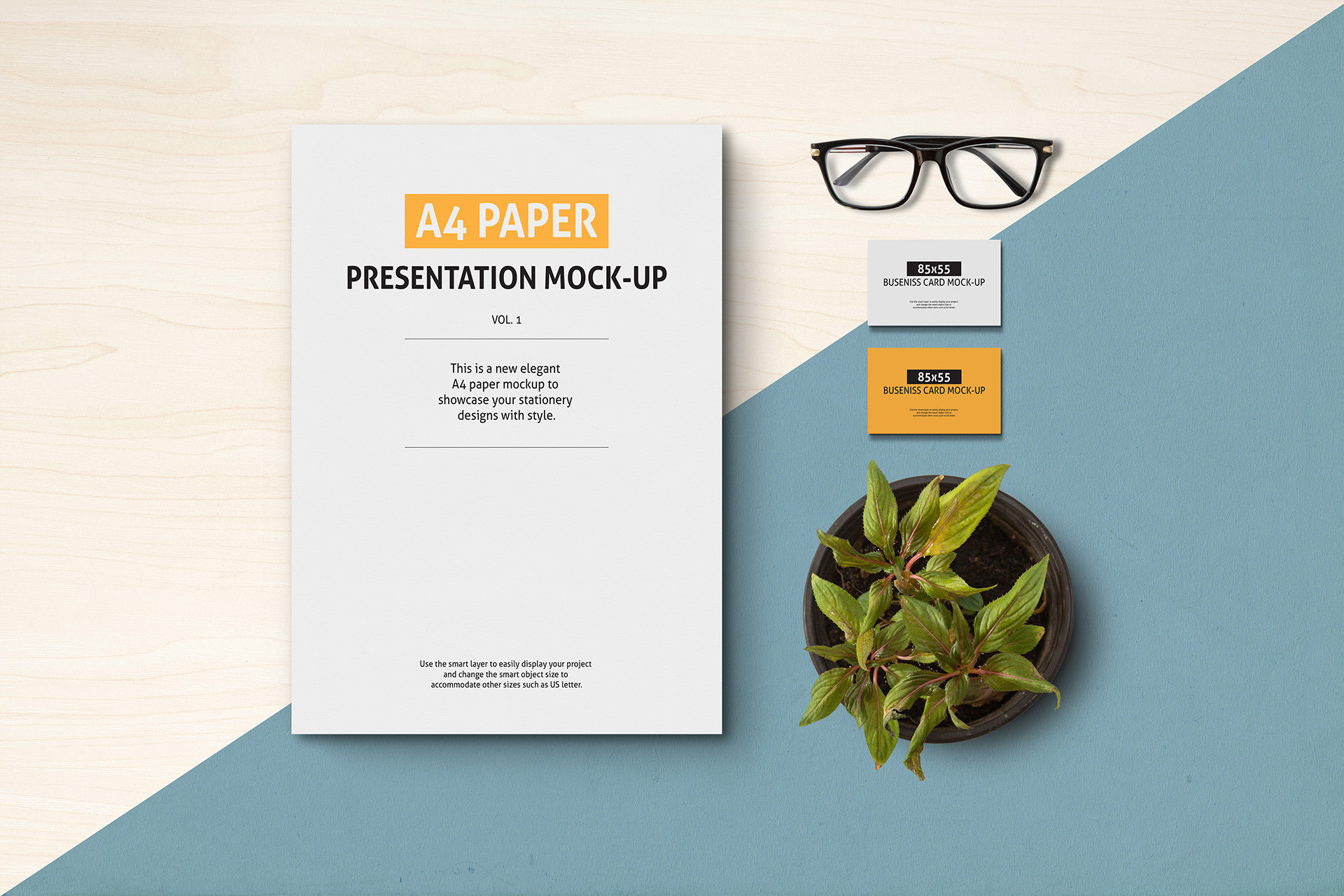 A4 Paper, Poster and Flyer mock-ups, a Print Template by Xepec ...