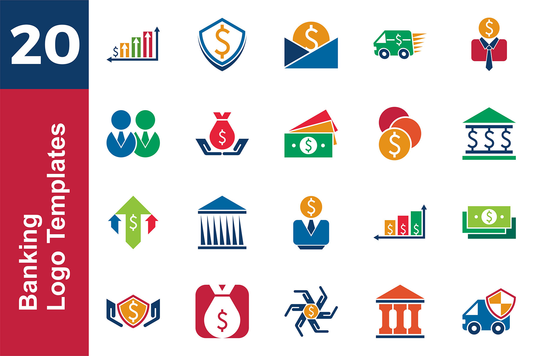 20 Logo Banking Template Bundle, a Branding & Logo Template by Acongraphic
