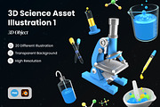 3D Science Asset Illustration 1, an Object 3D Model by SLAB! Design