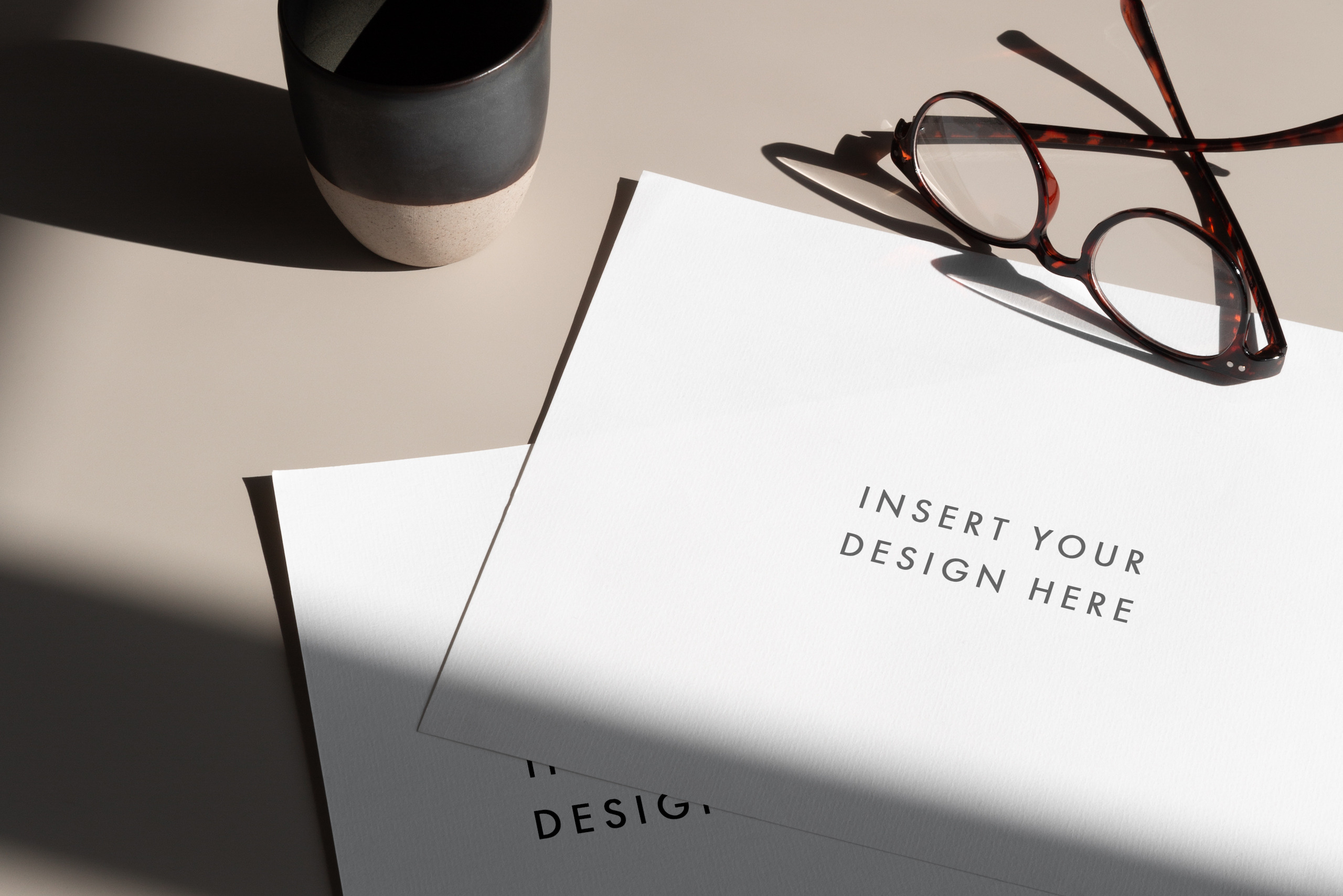 A4 Paper Photo Mockup, a Print Template by Moyo Studio