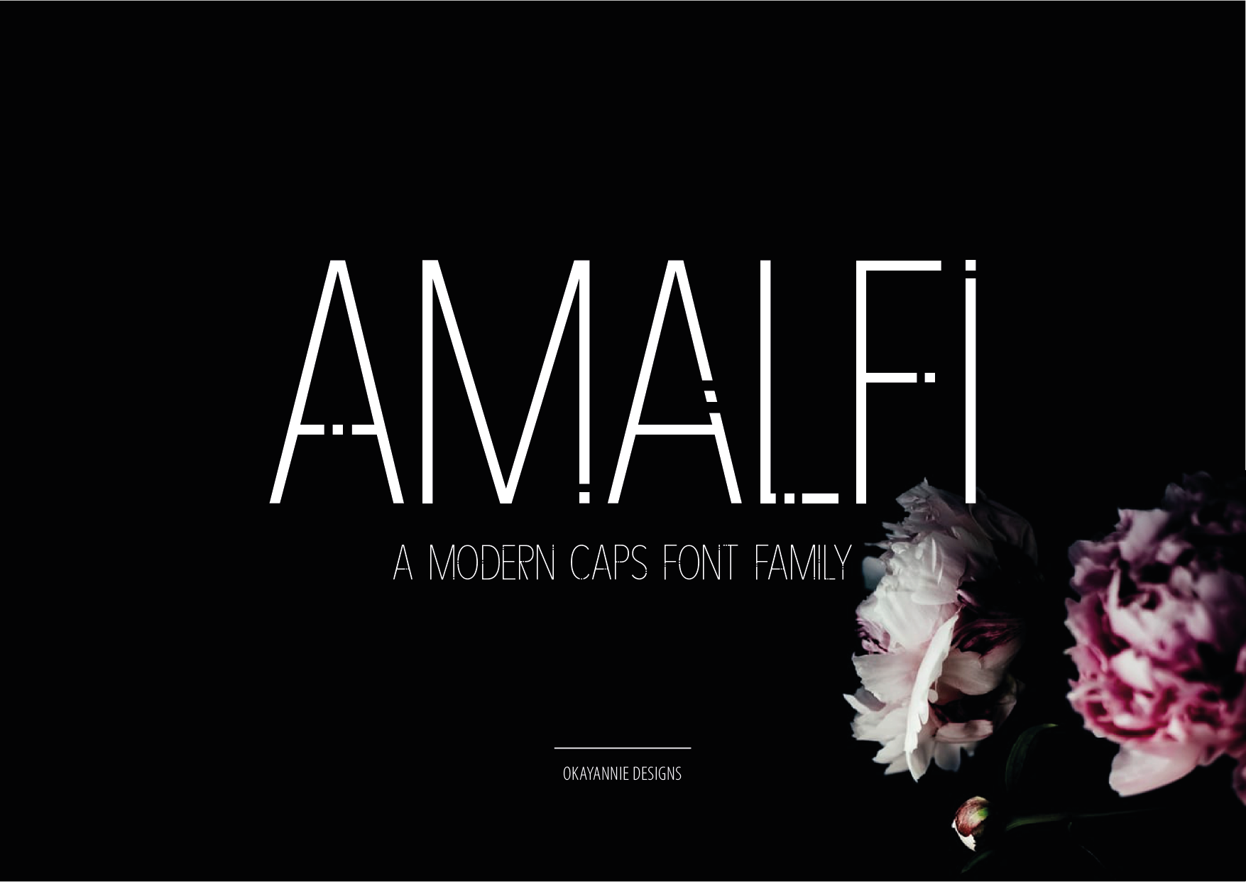 AMALFI - A Modern Font Family, a Sans Serif Font by OkayAnnie Designs