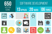 650 Software Development Icons, an Outline Icon by IconBunny | Creative ...