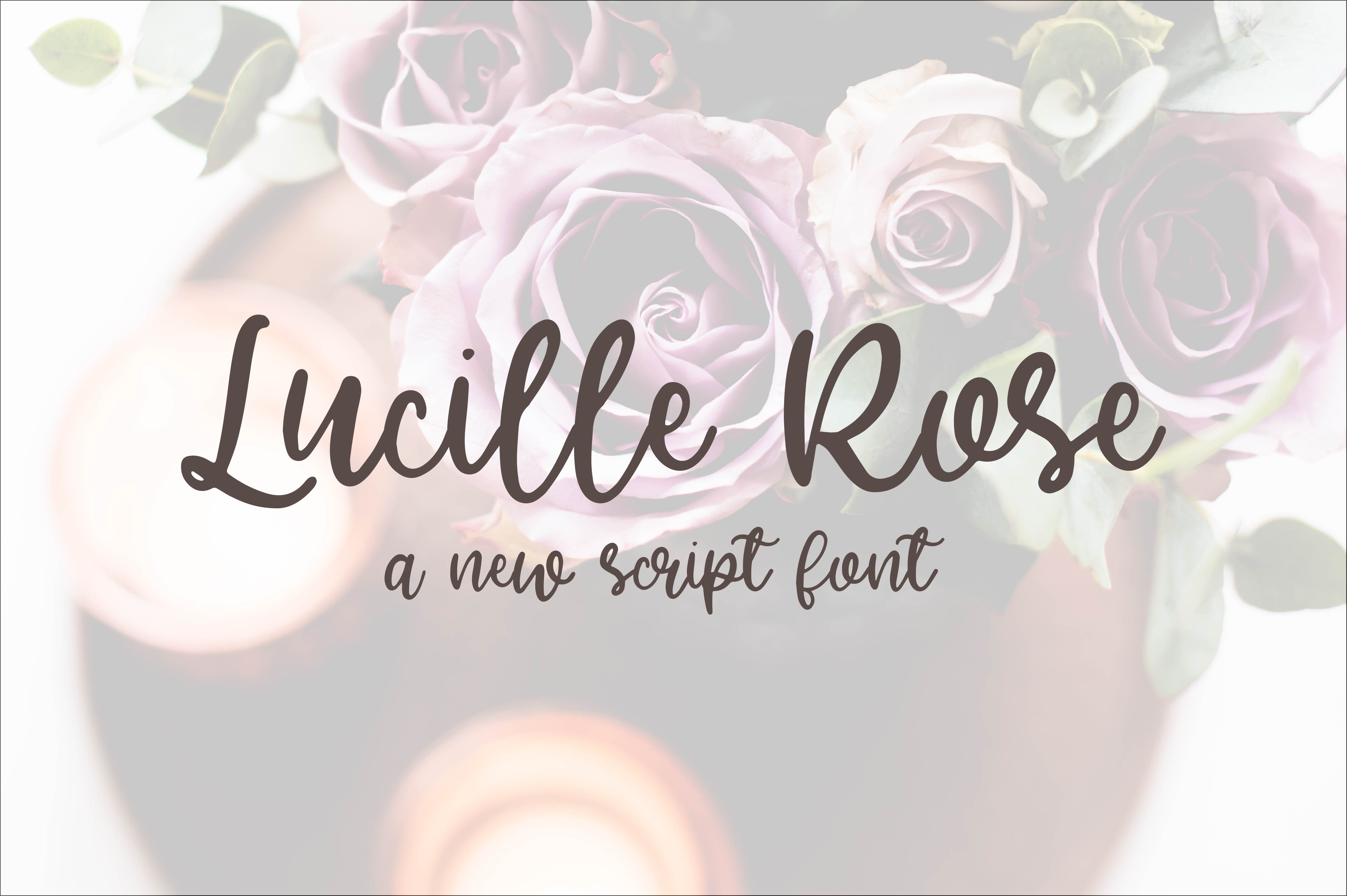 Lucille Rose - A Script Font, a Script Font by OnTheSpotStudio