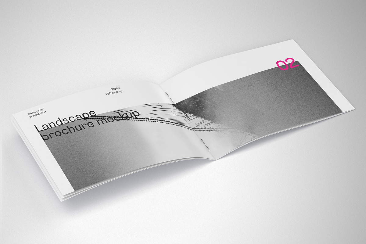 A4 Landscape Brochure Mockup, a Print Template by Mockupdaddy ...