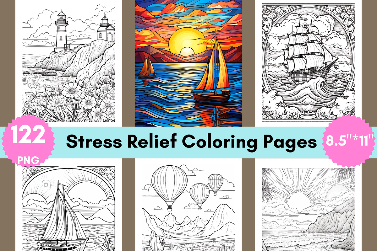 Stress Relief Adult Coloring Pages