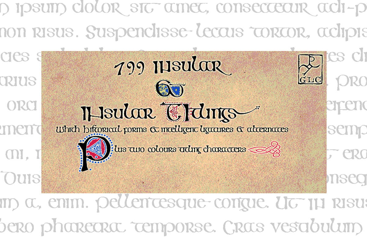 799 Insular, a Script Font by GLC Foundry