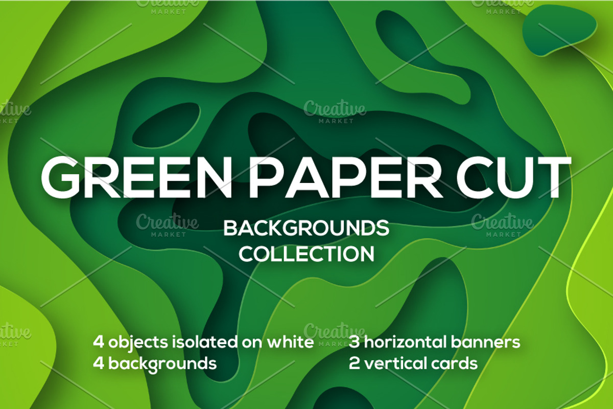 Green Paper Cut, a Technology Illustration by kotoffei