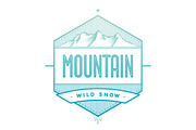 Label related to mountain theme, an Illustration by Foxys Graphic
