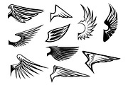 Set of heraldic wings, a Graphic by Vector Tradition