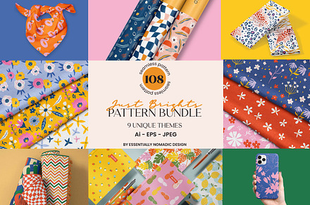75 JAPANESE PATTERNS BUNDLE, a Pattern Graphic by JAPANESE MON