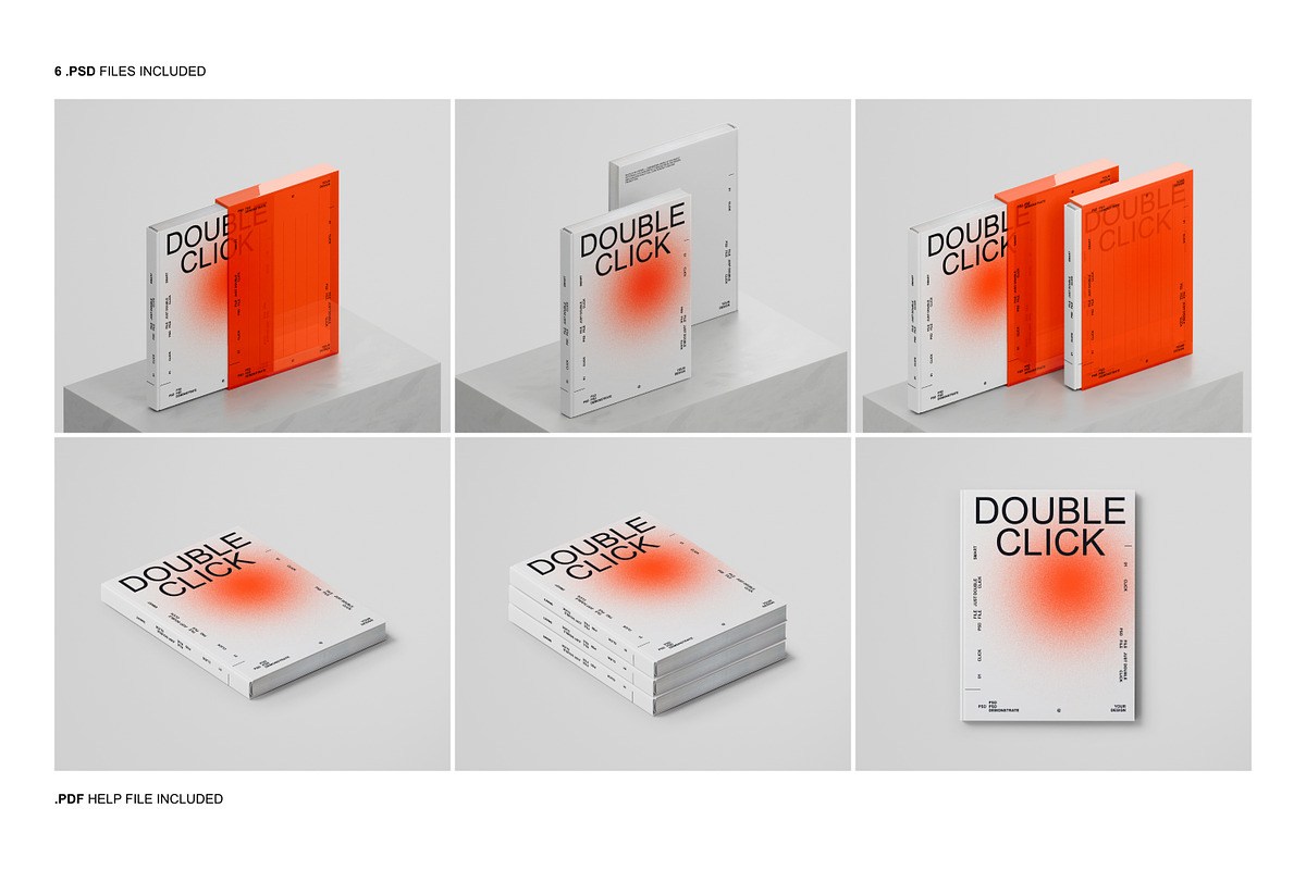Book Mockup Set (6 PSD)