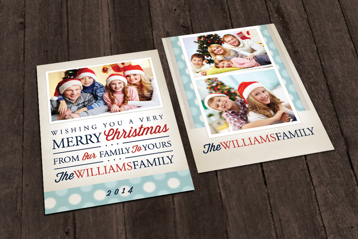 Christmas Card Template - Bokeh, a Card Template by Nathan Knight Design