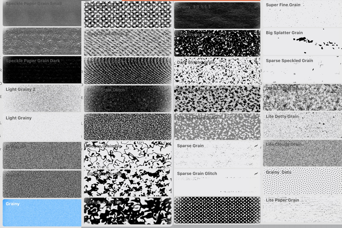 Retro Grain Procreate Brush Set, a Brush Add-On by Dear Darling Design