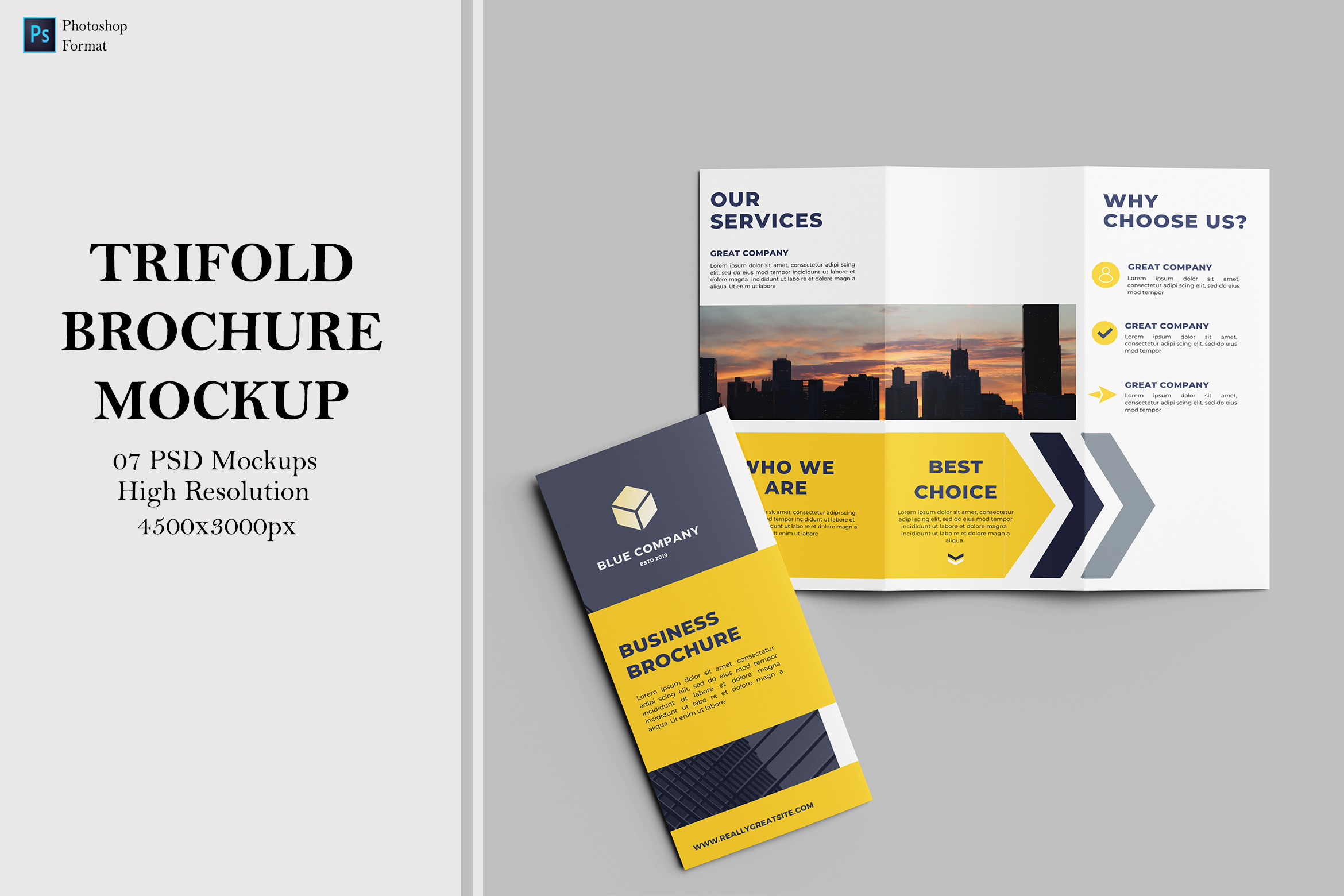 Trifold Brochure Mockup, a Books & Magazine Mockup by Ataku Design ...