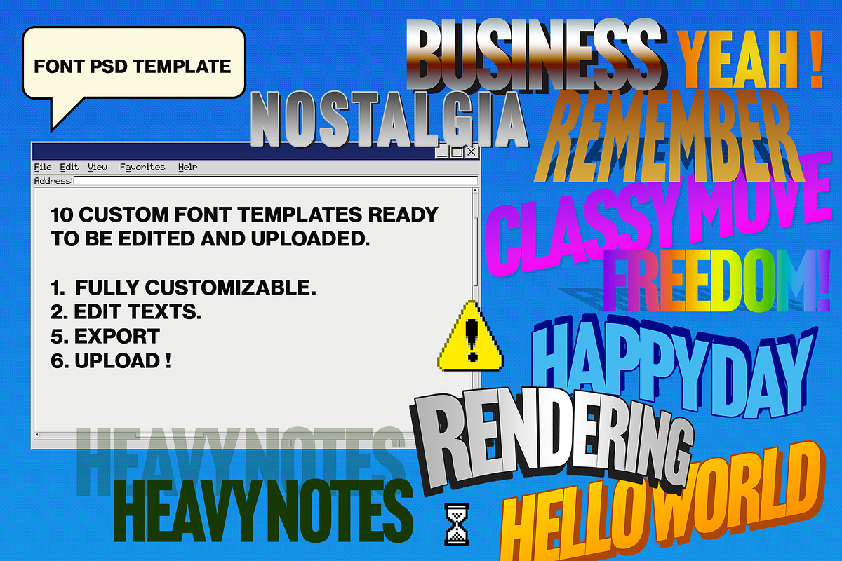 RETRO UI KIT Elements + Templates, a Social Media Template by Headquarters