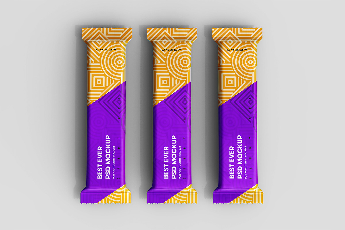 Candy Bar Pack Packaging Mockup, a Packaging Mockup by Ram Studio