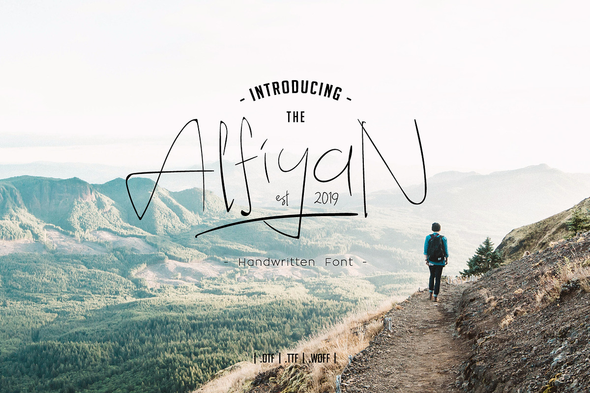 Alfiyan Handwritten Font, a Script Font by yantodesign
