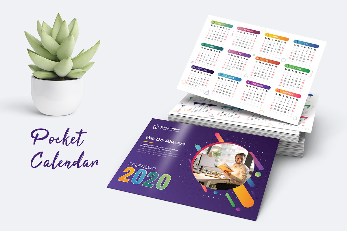 Pocket Calendar 2020, a Brochure Template by VictorThemes