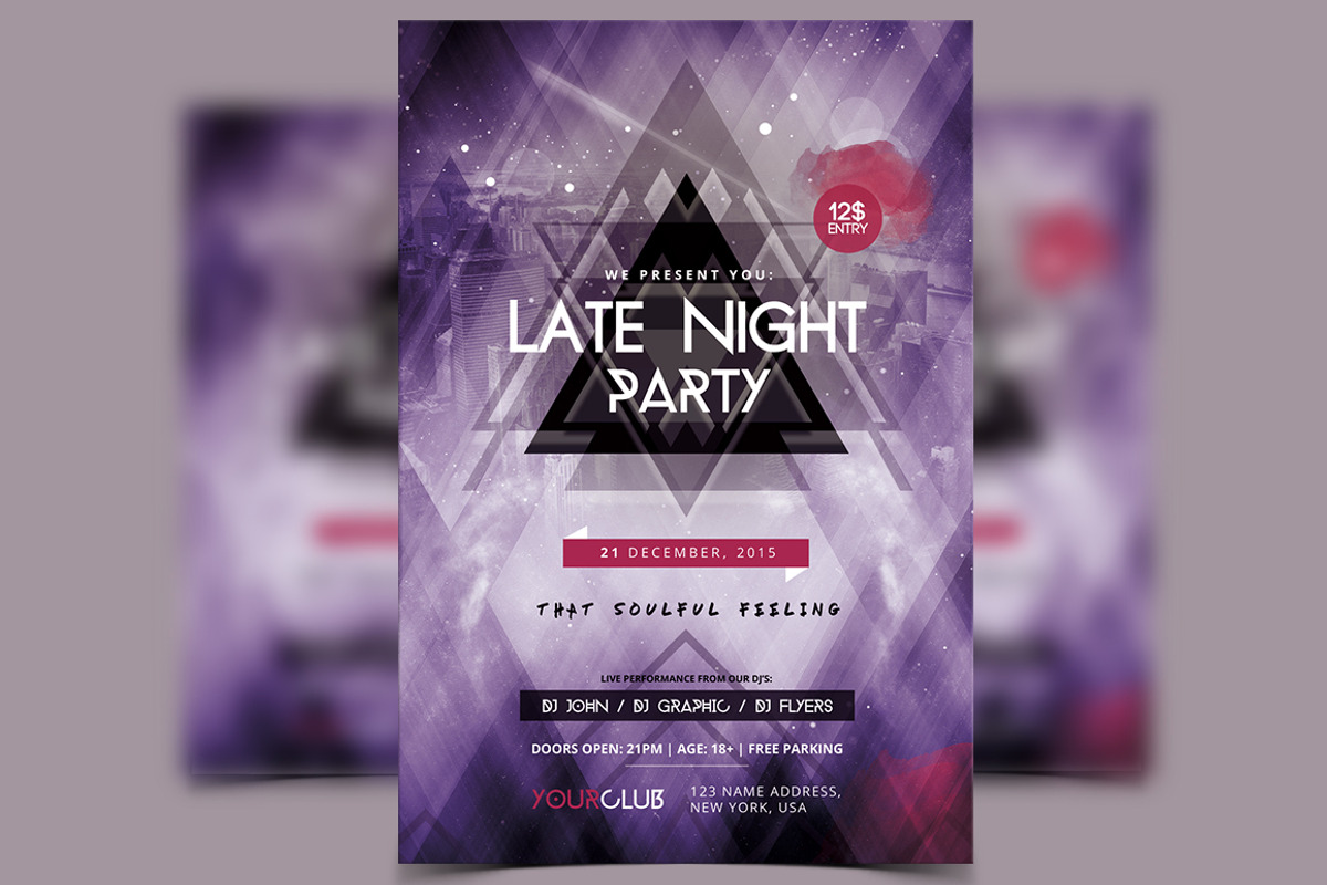 Late Night - PSD Flyer, a Flyer Template by PixelsDesign