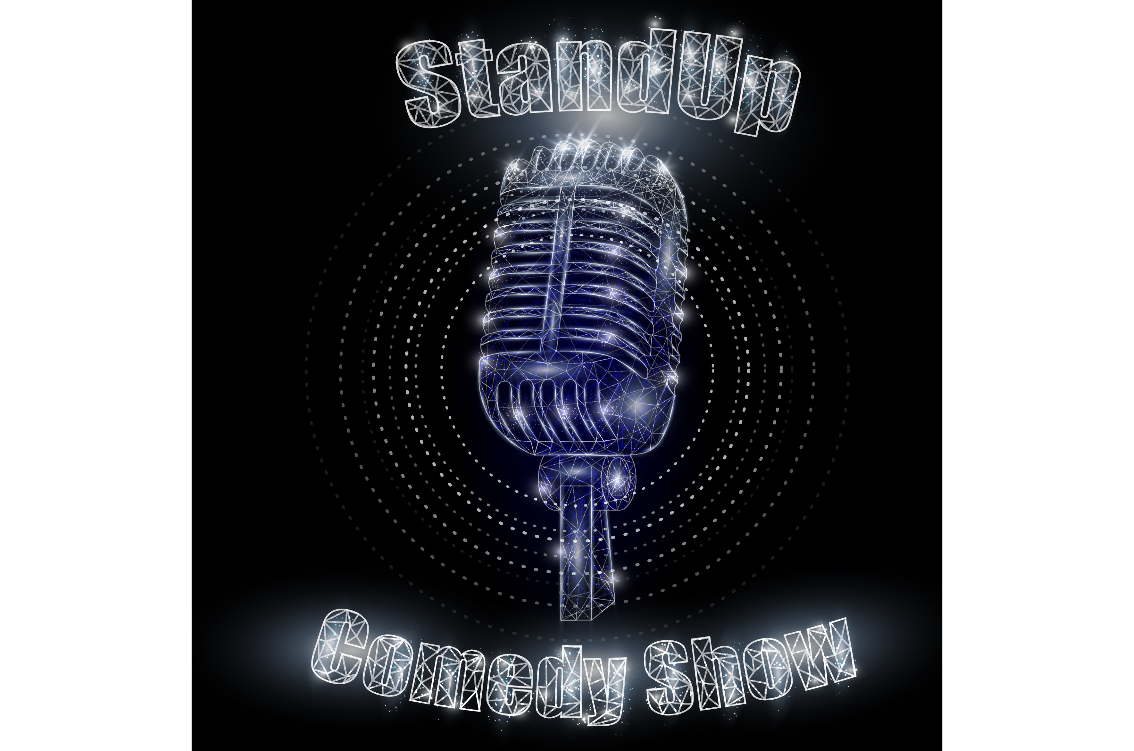 Stand up comedy show sign, vector | Textures ~ Creative Market